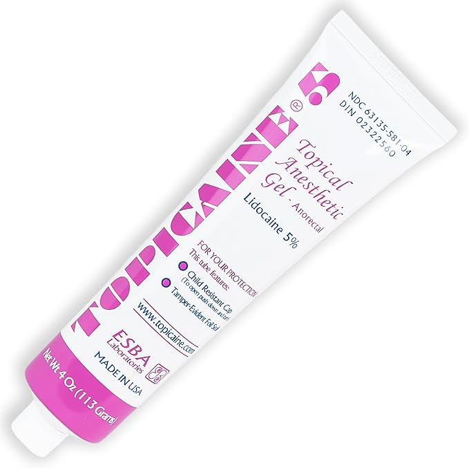 Topicaine® 5 topical anesthetic lidocaine 5%, 4 Oz (113 grams) anorect ...